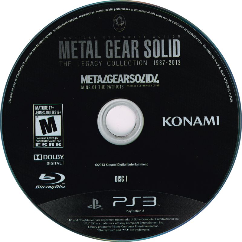 Metal Gear Solid: The Legacy Collection 1987-2012 cover or packaging ...