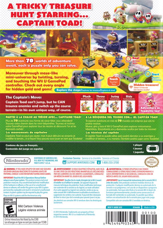 Captain Toad: Treasure Tracker cover or packaging material - MobyGames