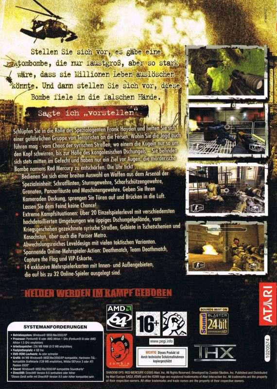 Shadow Ops: Red Mercury cover or packaging material - MobyGames