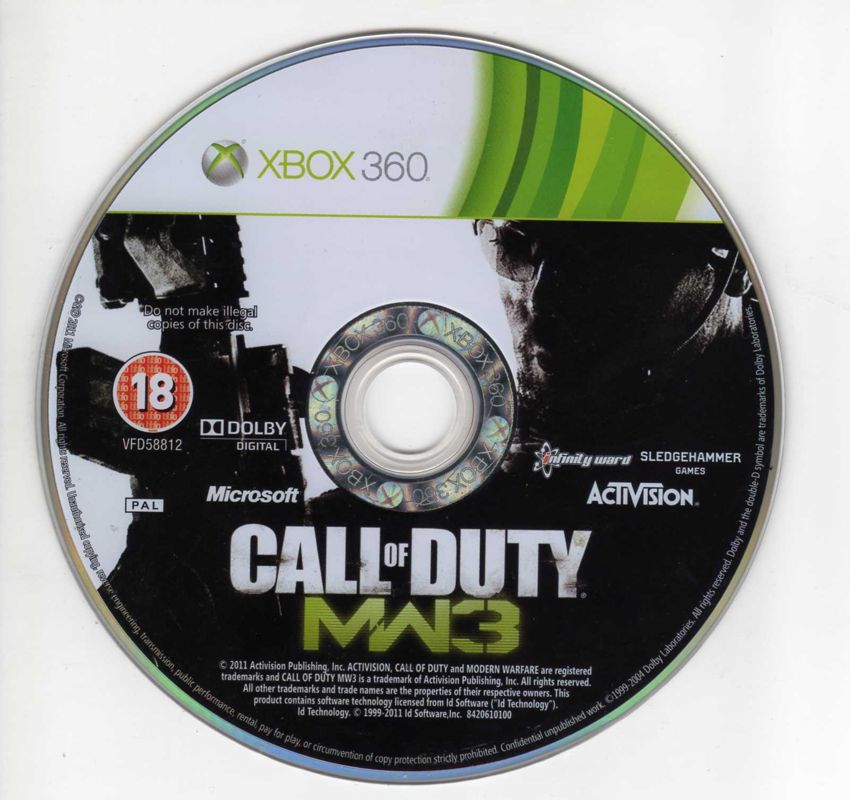 Call of Duty: MW3 cover or packaging material - MobyGames