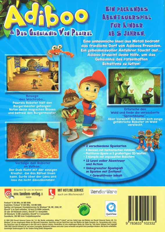 Adiboo & Paziral's Secret cover or packaging material - MobyGames