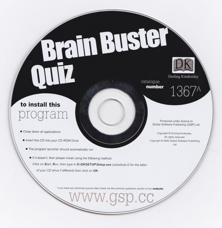 Brain Buster Quiz cover or packaging material - MobyGames