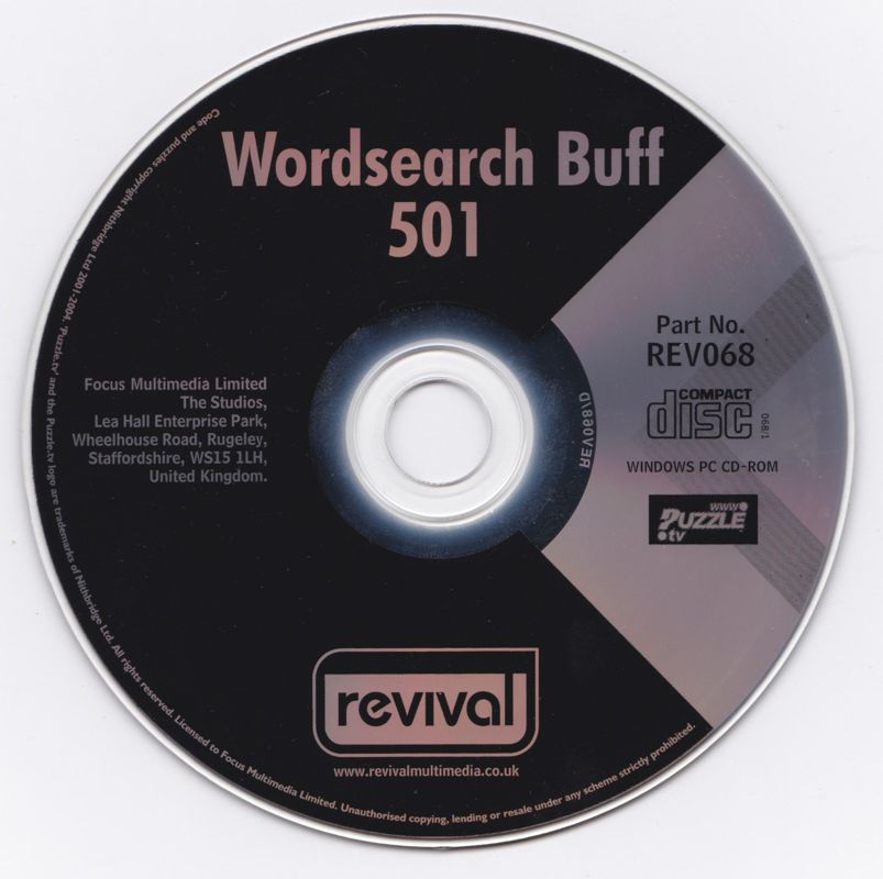Wordsearch Buff 501 cover or packaging material - MobyGames