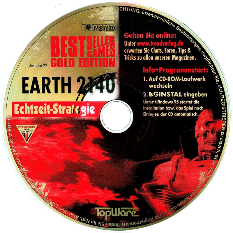 Earth 2140 cover or packaging material - MobyGames