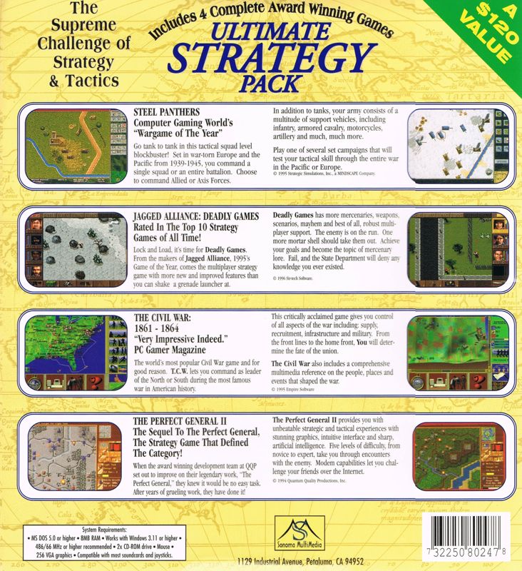 Ultimate Strategy Pack cover or packaging material - MobyGames