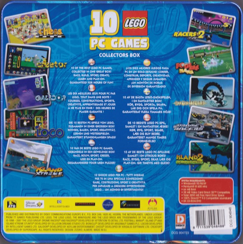 10 Lego PC Games: Collectors Box cover or packaging material - MobyGames