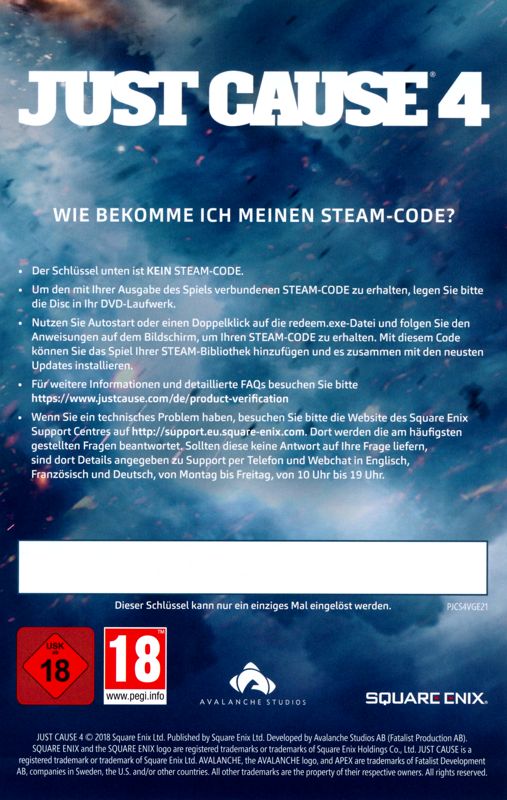 Just Cause 4 cover or packaging material - MobyGames