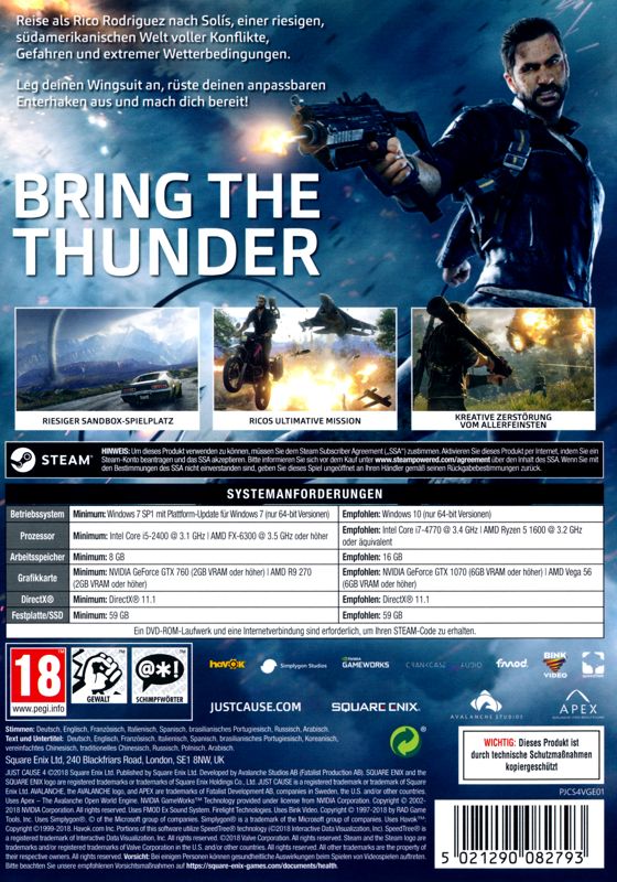 Just Cause 4 cover or packaging material - MobyGames