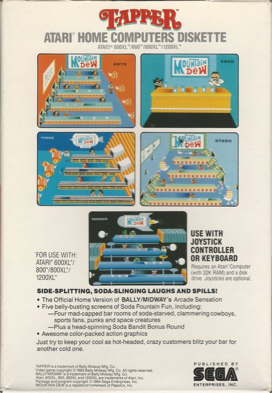 Tapper cover or packaging material - MobyGames