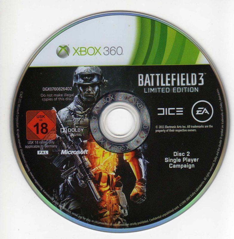 Battlefield 3 (Limited Edition) cover or packaging material - MobyGames