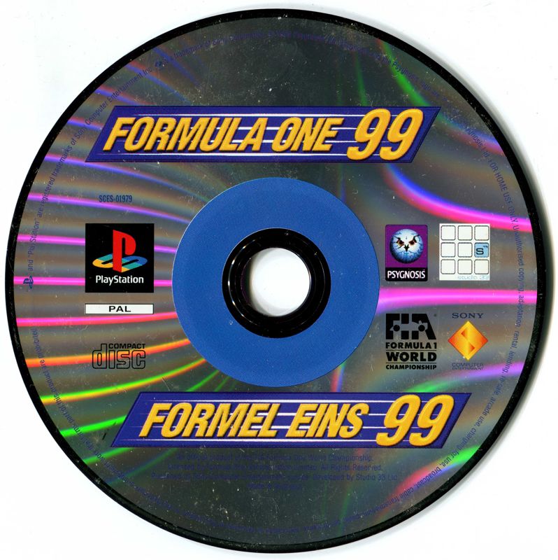 Formula One 99 cover or packaging material - MobyGames