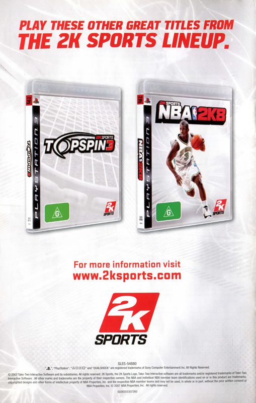 NBA 2K8 cover or packaging material - MobyGames