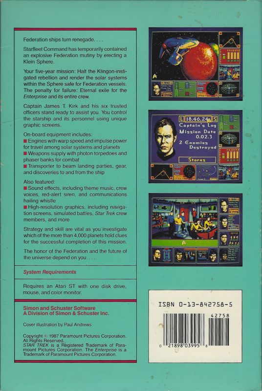 Star Trek: The Rebel Universe cover or packaging material - MobyGames