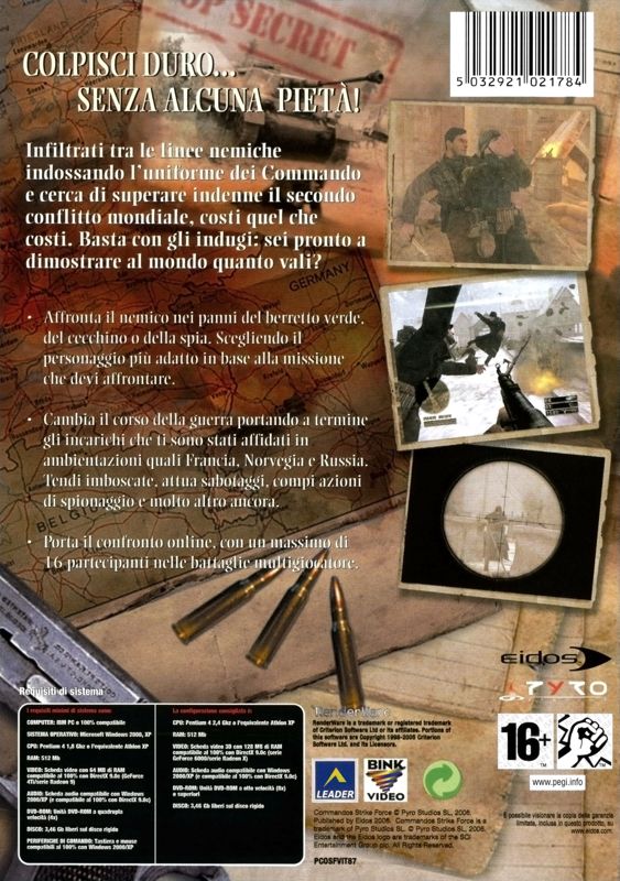 Commandos: Strike Force cover or packaging material - MobyGames