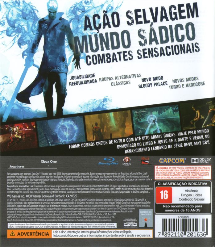 DmC: Devil May Cry - Definitive Edition cover or packaging material ...
