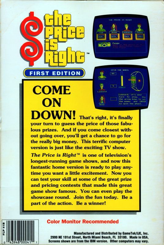 The Price is Right cover or packaging material - MobyGames