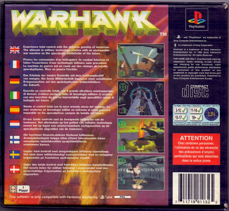 Warhawk cover or packaging material - MobyGames