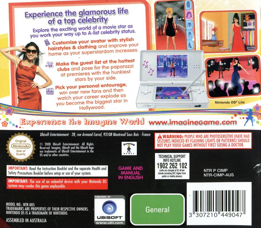 Imagine: Movie Star cover or packaging material - MobyGames