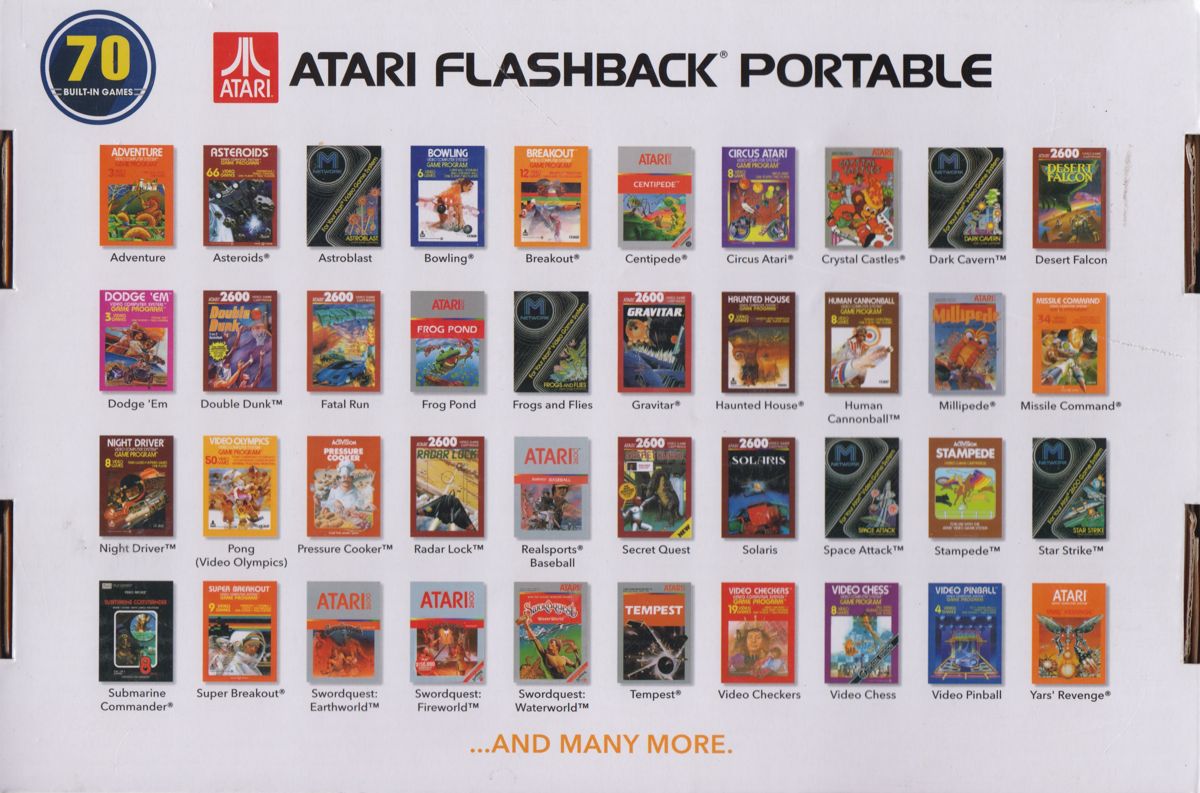 Atari Flashback Portable (2017 Edition) cover or packaging material ... Atari Flashback Portable (2017 Edition) cover or packaging material ...