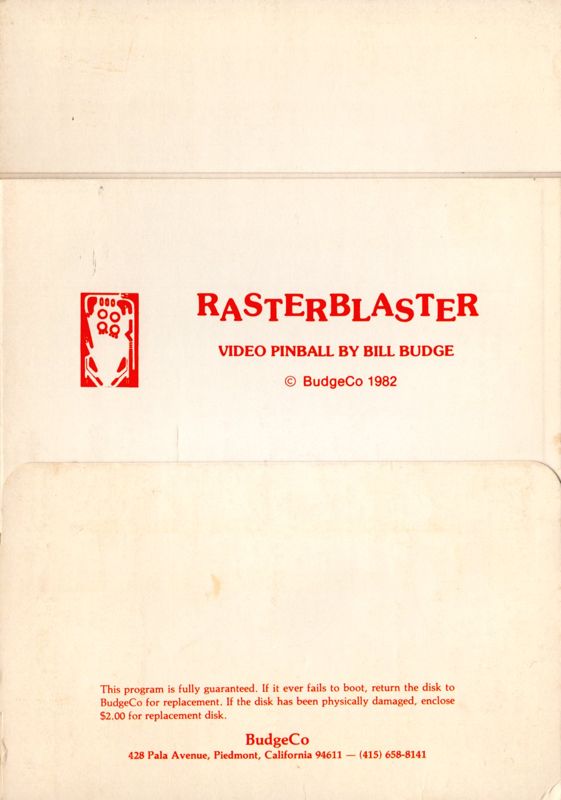 Raster Blaster cover or packaging material - MobyGames