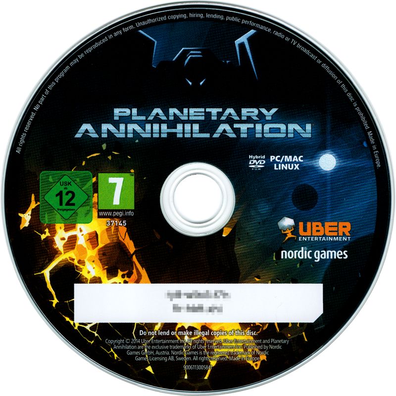 Planetary Annihilation (Collector's Edition) cover or packaging material - MobyGames