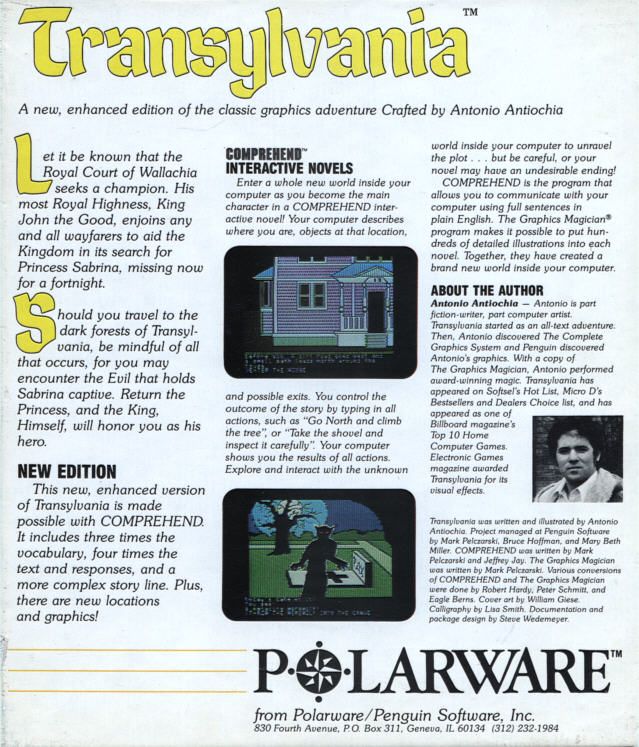 Transylvania cover or packaging material - MobyGames