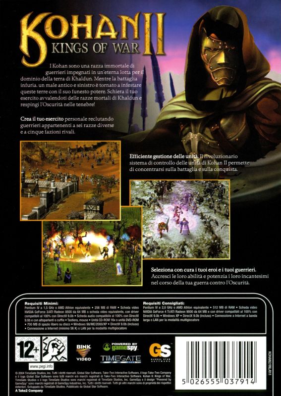 Kohan II: Kings of War cover or packaging material - MobyGames