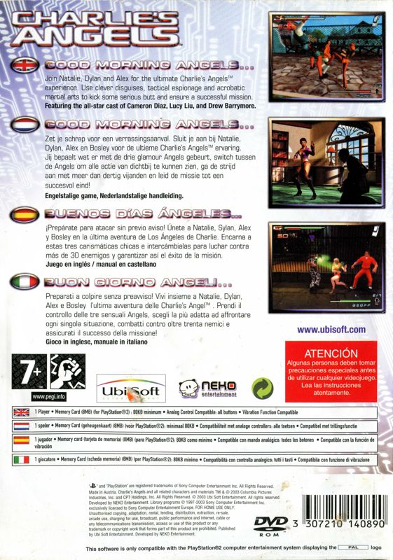 Charlie's Angels cover or packaging material - MobyGames