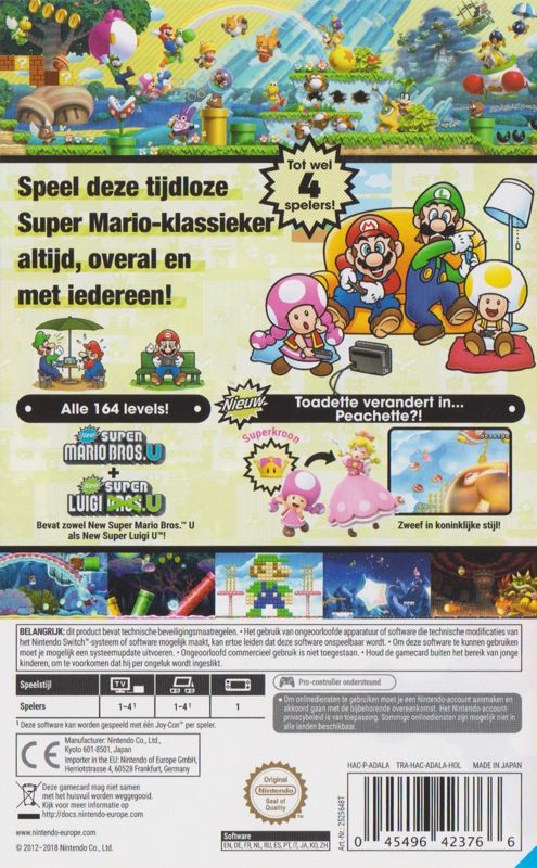 New Super Mario Bros. U Deluxe cover or packaging material - MobyGames