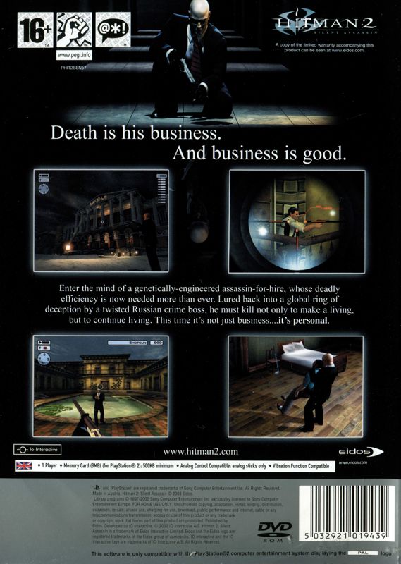 Hitman 2: Silent Assassin cover or packaging material - MobyGames