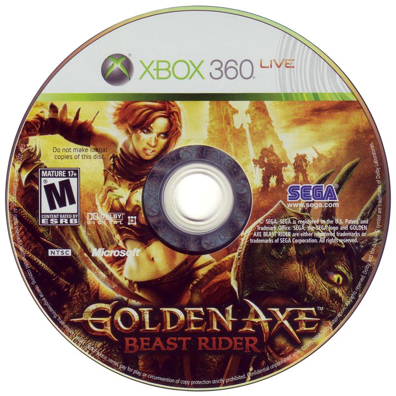 Golden Axe: Beast Rider cover or packaging material - MobyGames