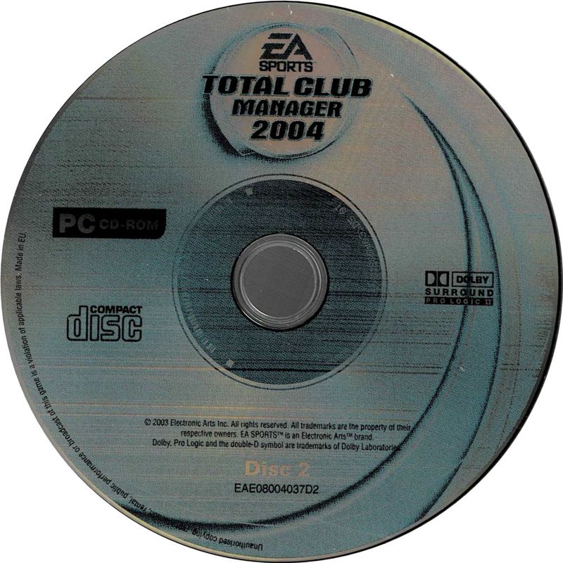 Total Club Manager 2004 cover or packaging material - MobyGames