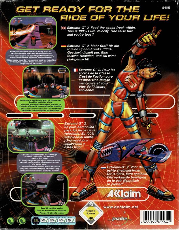 Extreme-G: XG2 cover or packaging material - MobyGames