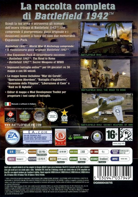 Battlefield 1942: World War II Anthology cover or packaging material ...