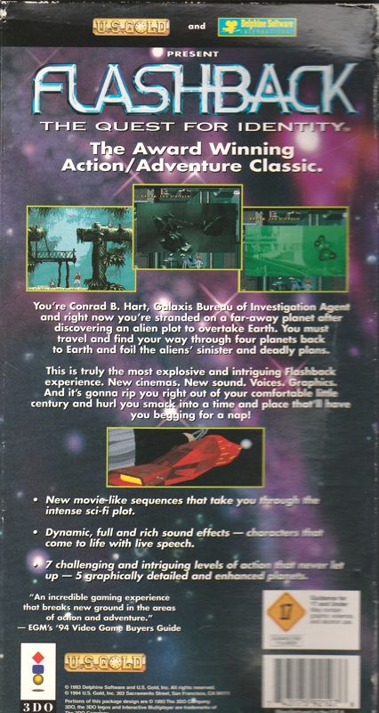 Flashback: The Quest for Identity cover or packaging material - MobyGames