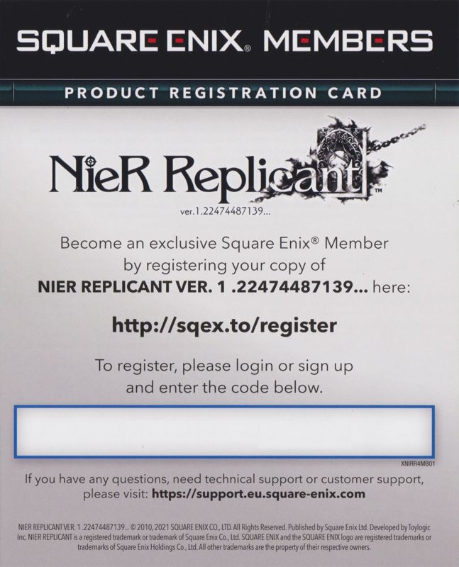 NieR Replicant ver.1.22474487139... (White Snow Edition) cover or ...