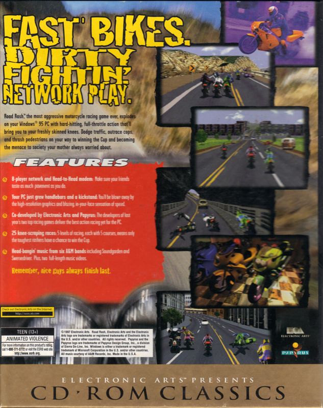 Road Rash cover or packaging material - MobyGames