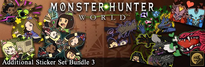 Monster Hunter: World - Additional Sticker Set Bundle 3 (2019) - MobyGames