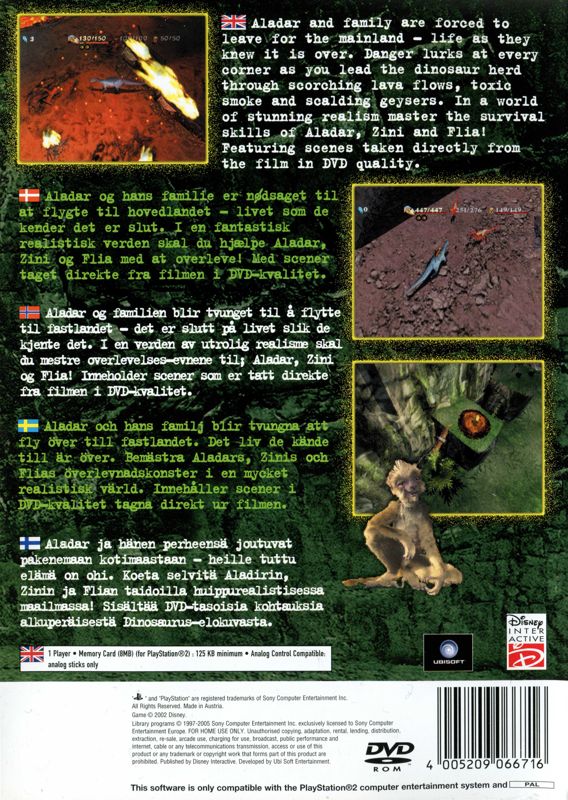 Disney's Dinosaur cover or packaging material - MobyGames