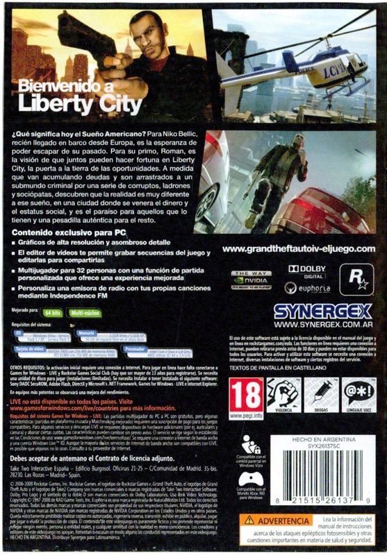 Grand Theft Auto IV cover or packaging material - MobyGames