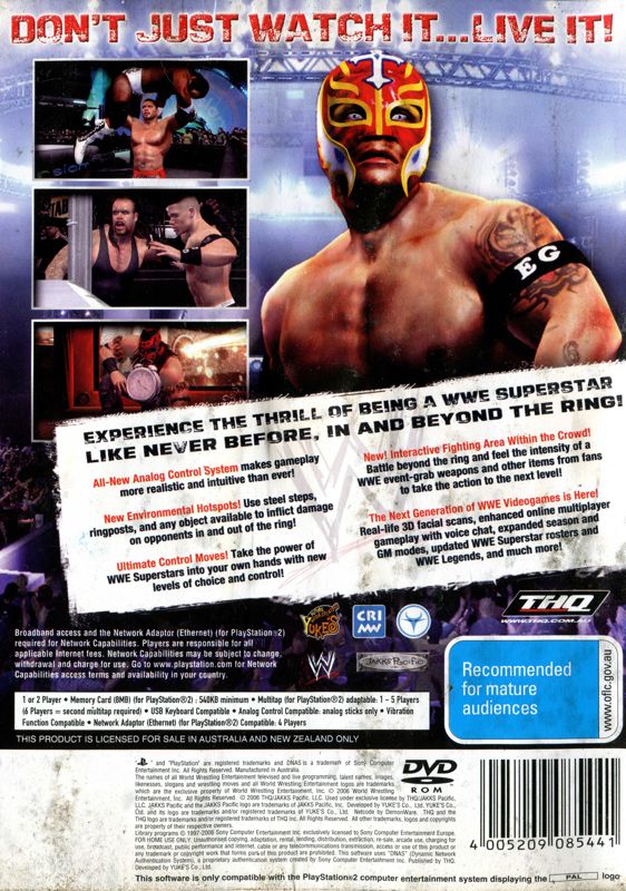 WWE Smackdown vs. Raw 2007 cover or packaging material - MobyGames