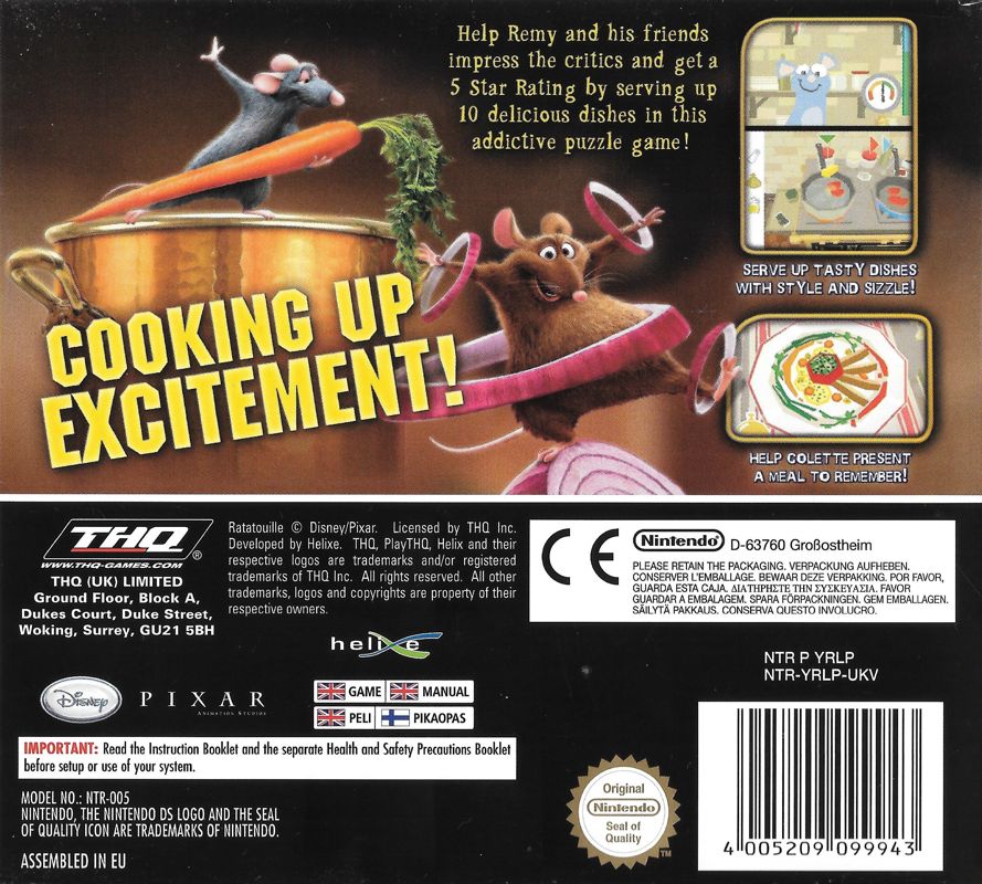 Disney•Pixar Ratatouille: Food Frenzy cover or packaging material ...