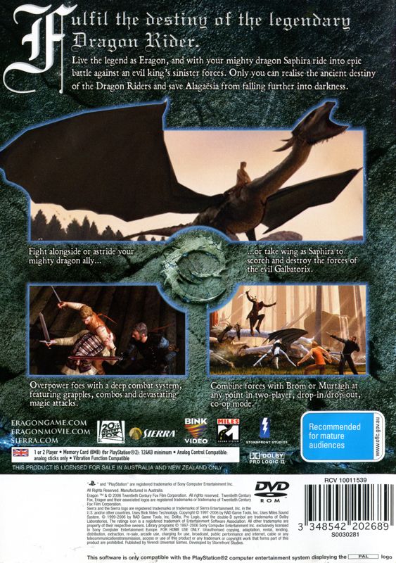 Eragon cover or packaging material - MobyGames
