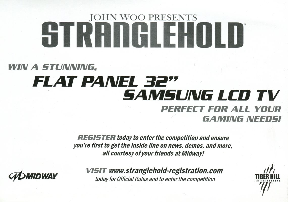 Stranglehold cover or packaging material - MobyGames