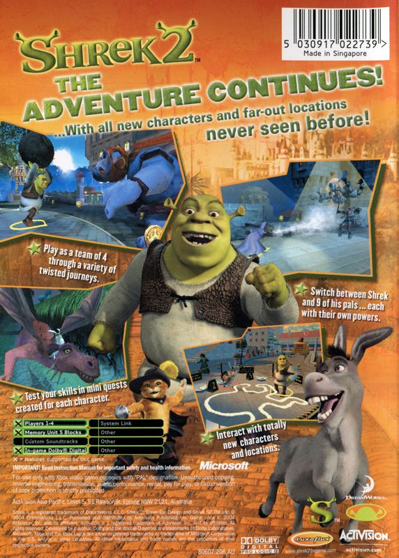 Shrek 2 cover or packaging material - MobyGames