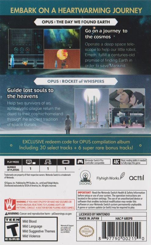 Opus Collection cover or packaging material - MobyGames