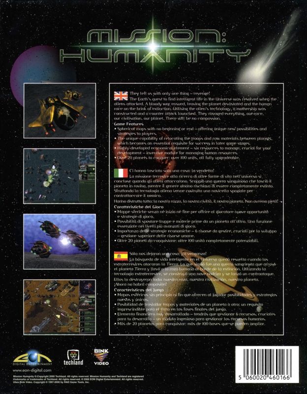 Mission: Humanity cover or packaging material - MobyGames