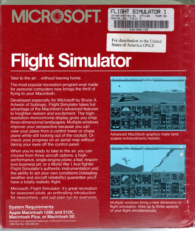 Microsoft Flight Simulator cover or packaging material - MobyGames
