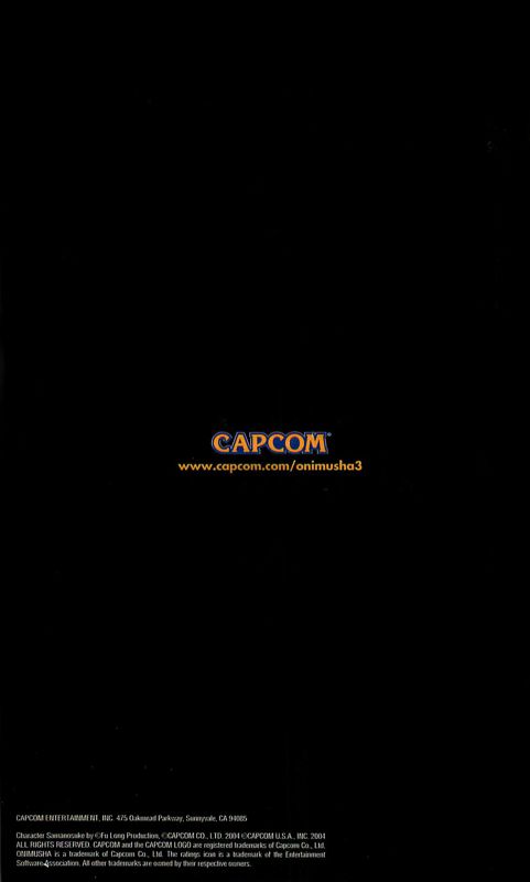 Onimusha 3: Demon Siege cover or packaging material - MobyGames