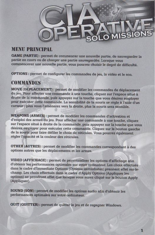 CIA Operative: Solo Missions cover or packaging material - MobyGames